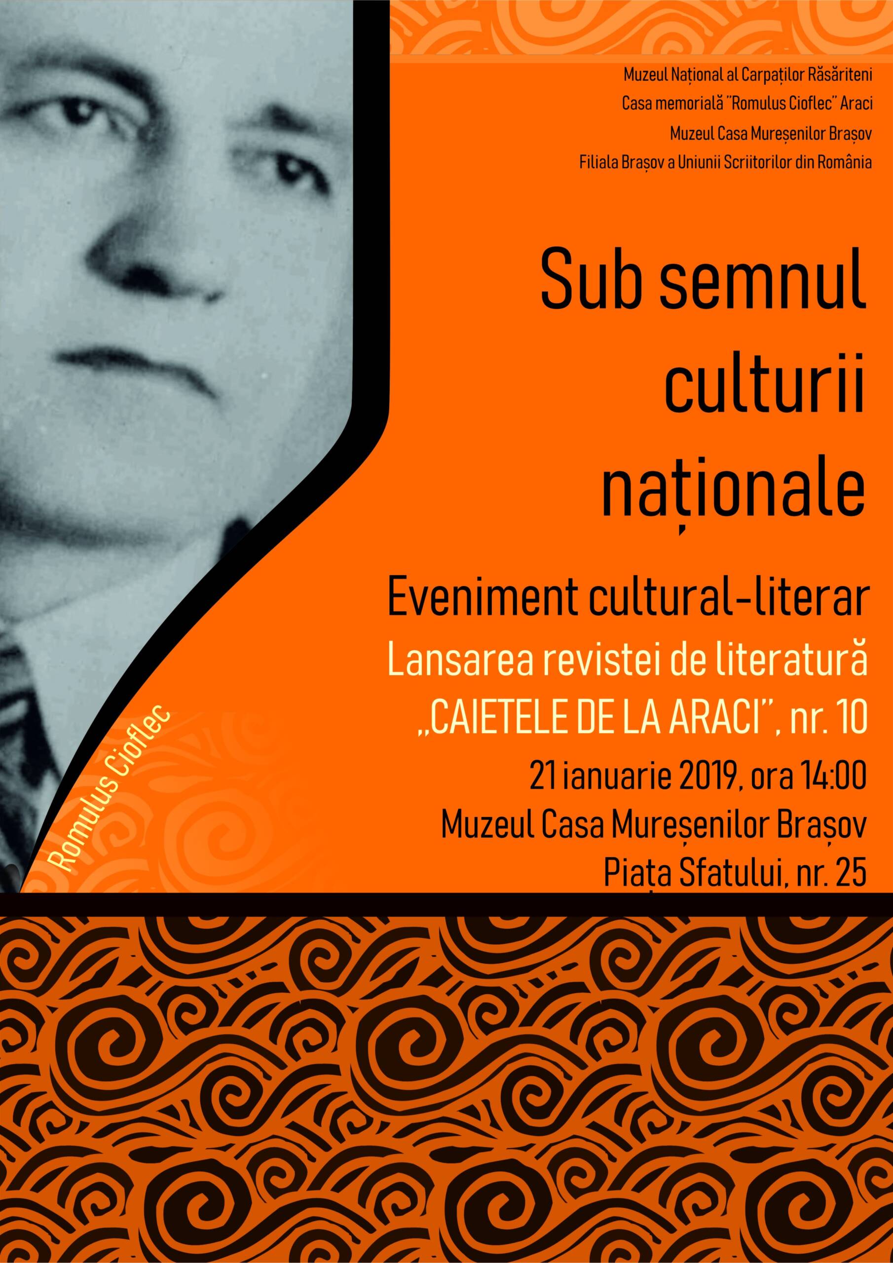 „Sub semnul culturii naționale” – eveniment cultural-literar – Casa ...