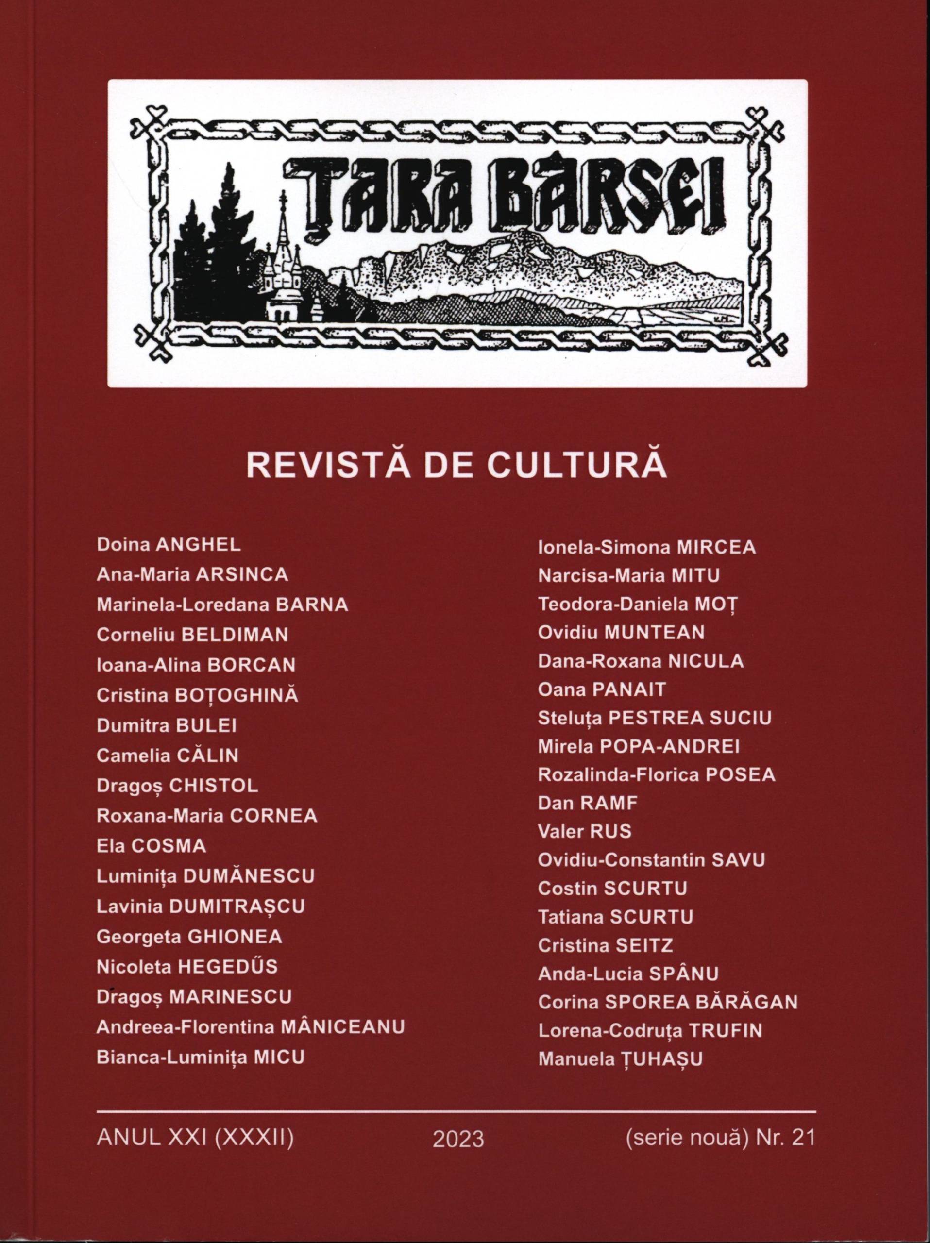 Revista de cultură „ȚARA BÂRSEI”, nr. 21 – Casa Muresenilor